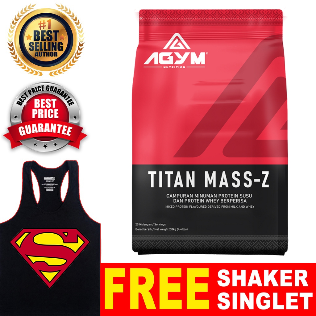 TITAN MASS Agym Nutrition - Weight Mass Gainer 2kg - 20servings ...