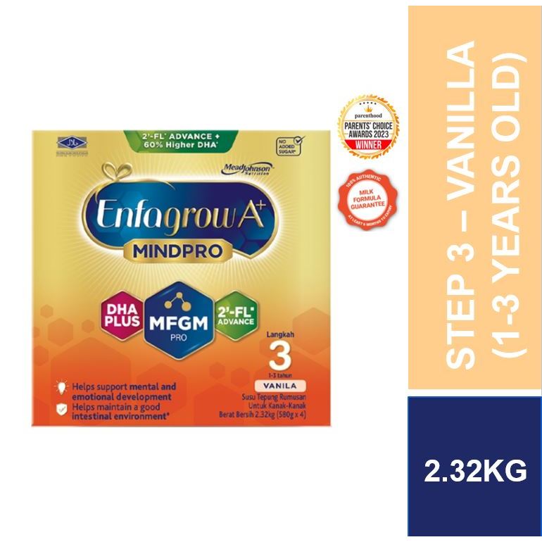 Enfagrow A+ MindPro 2'-FL Step 3 - Vanilla Susu Milk Formula Powder (2 ...