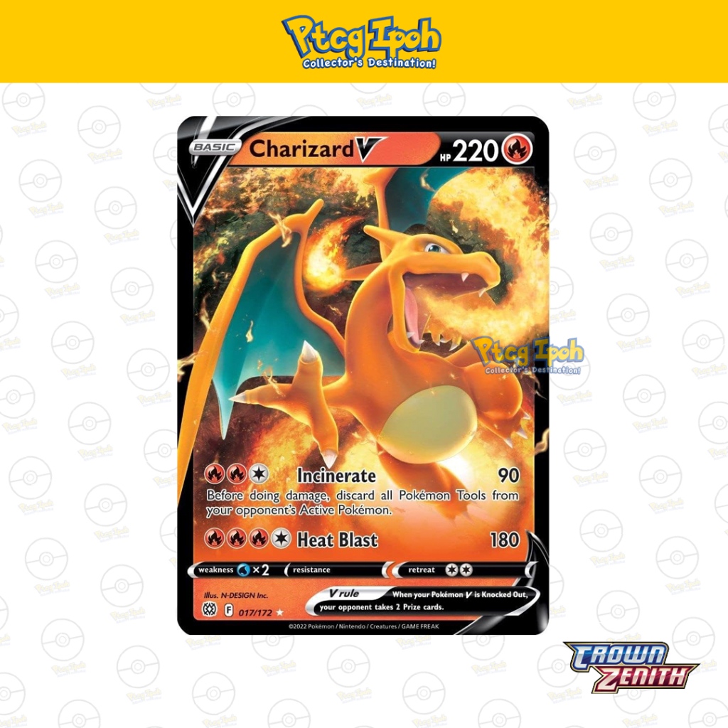 [Pokémon TCG] Crown Zenith: Charizard V - 018/159 - Ultra Rare PTCG | Shopee Malaysia
