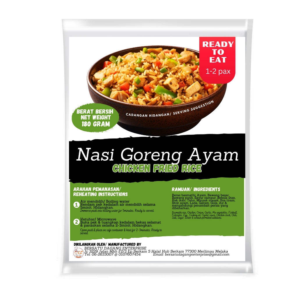 Chef Zam ANEKA NASI GORENG 180GRAM INSTANT FRIED RICE READY TO EAT ...
