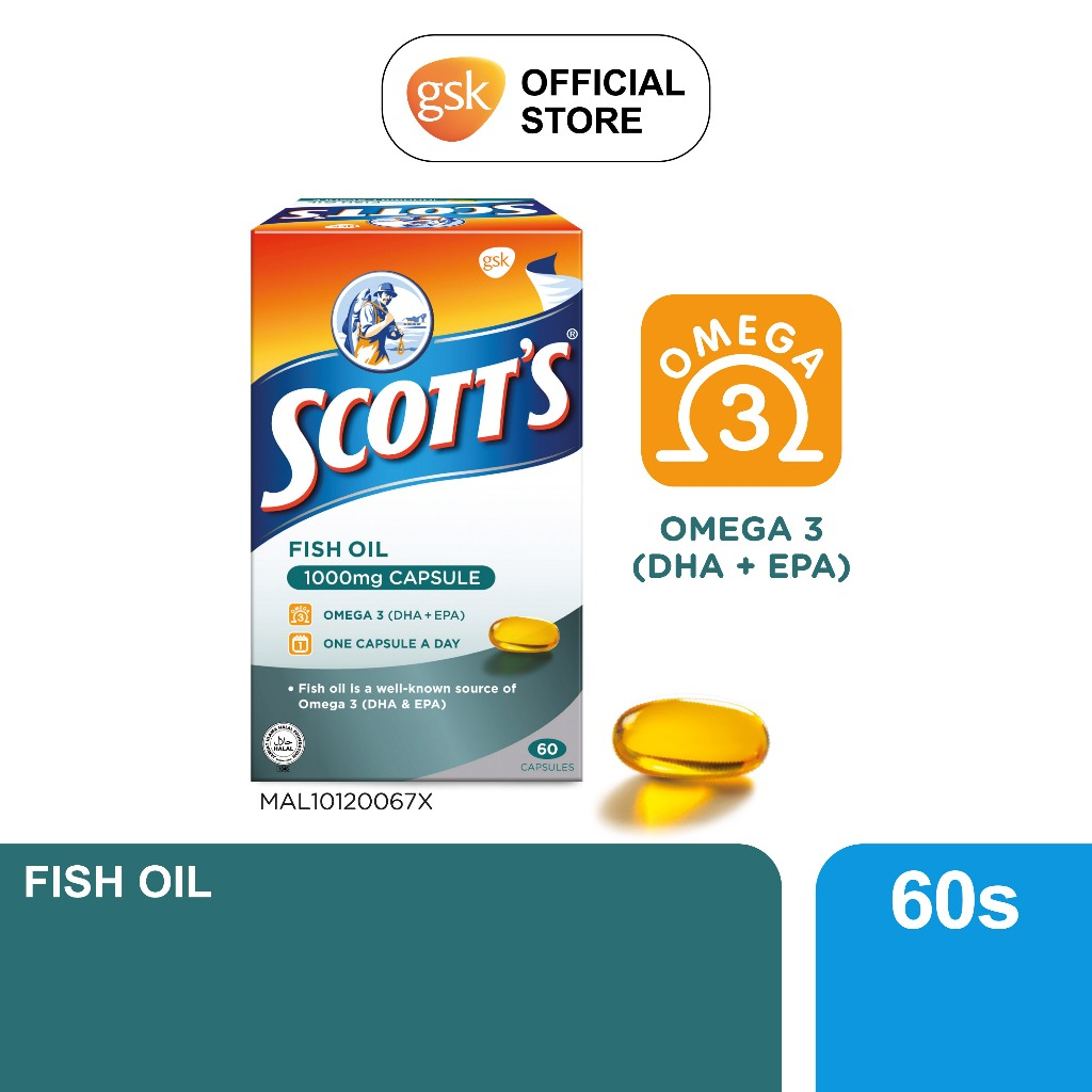 Scott's Fish Oil Capsules with Vitamin A & D for Health Supplement ...