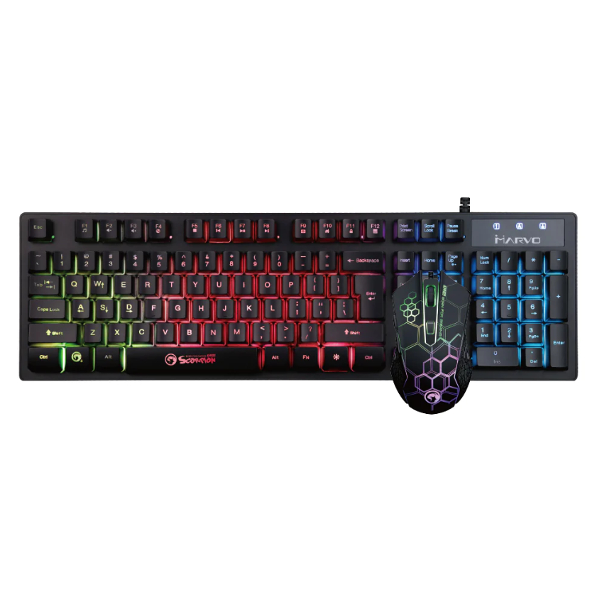 # Marvo KM409 Rainbow Color Gaming Keyboard & Mouse with Anti-Ghosting ...