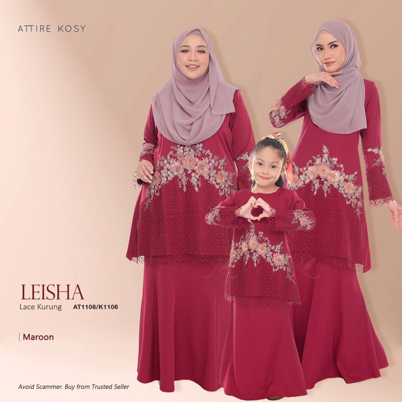 Baju Raya Sedondon Color Maroon Baju kurung, Kurta Dan Baju Melayu Raya ...