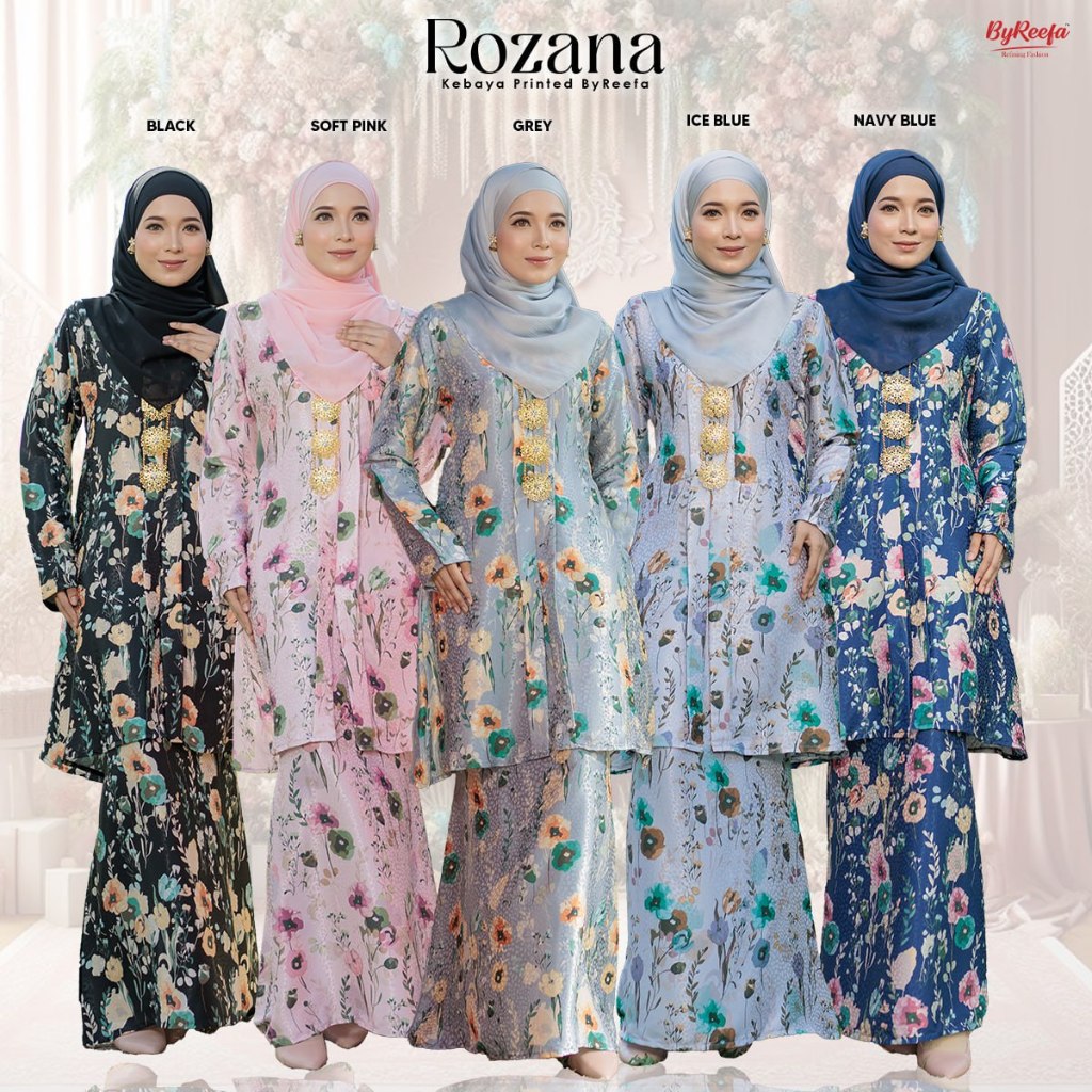 [Raya 2024] Kebaya ROZANA ByReefa Collection | Satin Jacquard | Kebaya ...