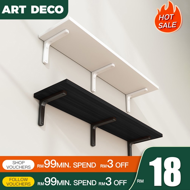 Floating Wall Shelf DIY Wall Shelf Rack Rak dinding Home Living Room 40 ...