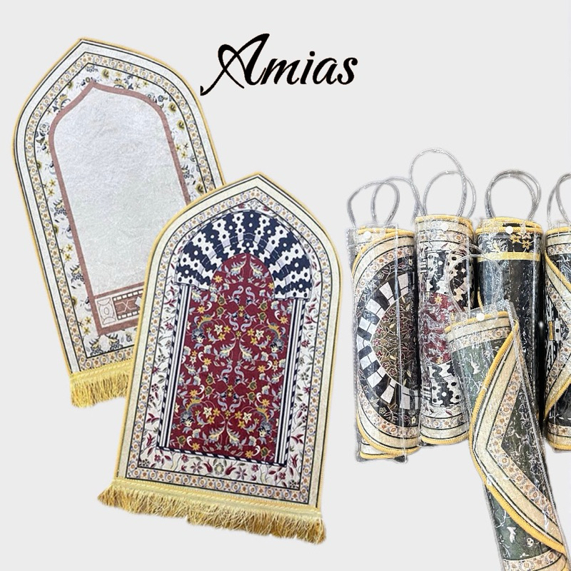 Sejadah 3D Velvet Antislip Size 35X35 & 35X60cm with Transparent Bag ...