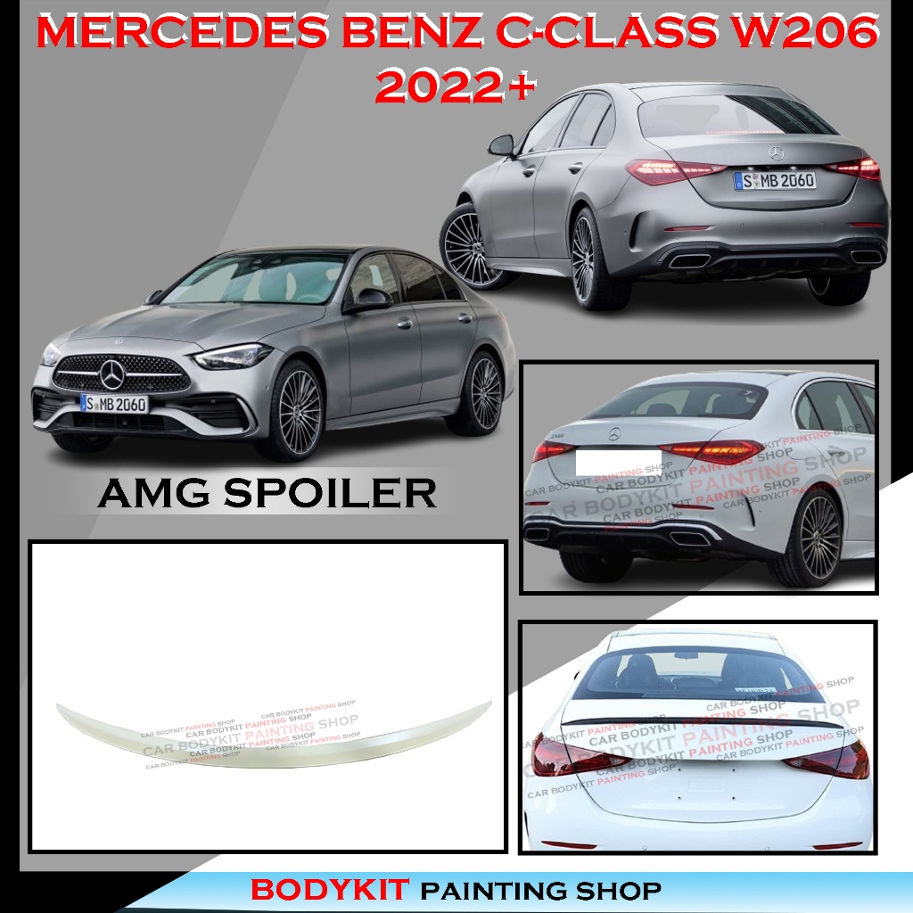 MERCEDES BENZ C-CLASS W206 2022+ AMG STYLE CAR SPOILER REAR SPOILER ...