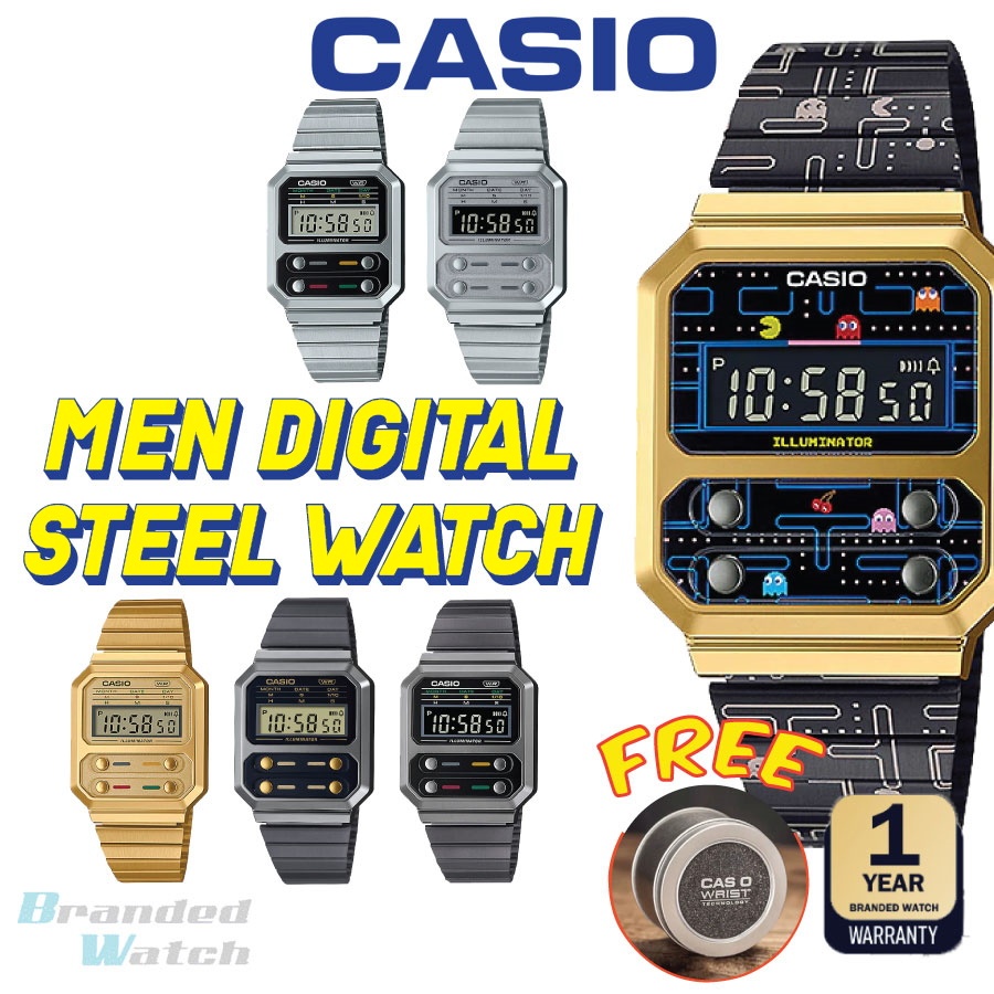 CASIO VINTAGE SERIES A100WE-1A A100WEG-9A A100WEGG-1A MEN QUARTZ WATCH ...