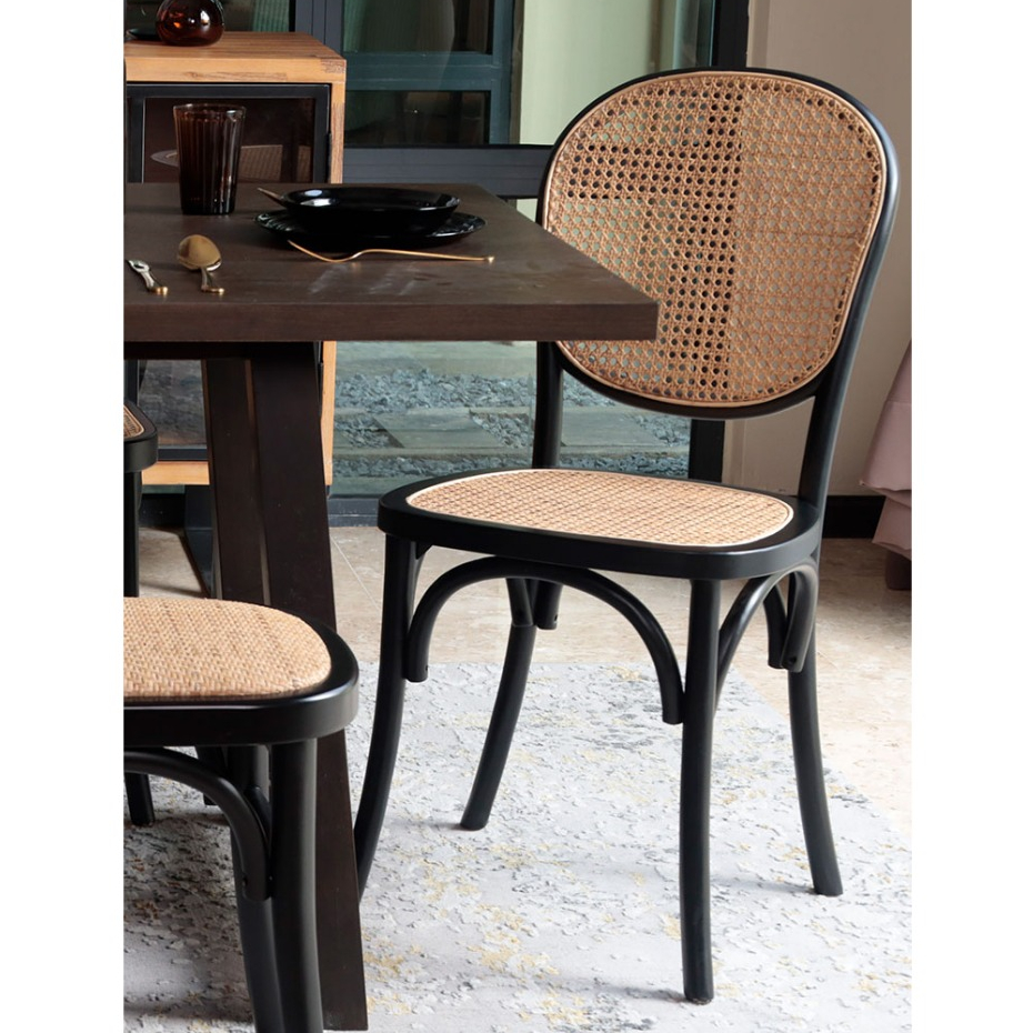 Kerusi Rotan Moden Japandi LUVISA Natural Rattan Chair Indoor Modern ...