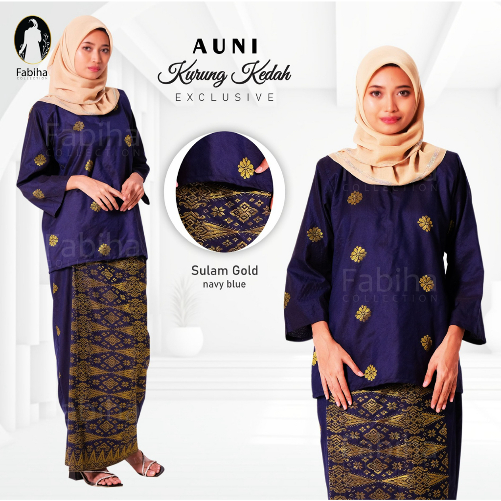 By Fabiha Exclusive | Baju Kurung Kedah Songket Tenun Soft Cotton Bunga ...
