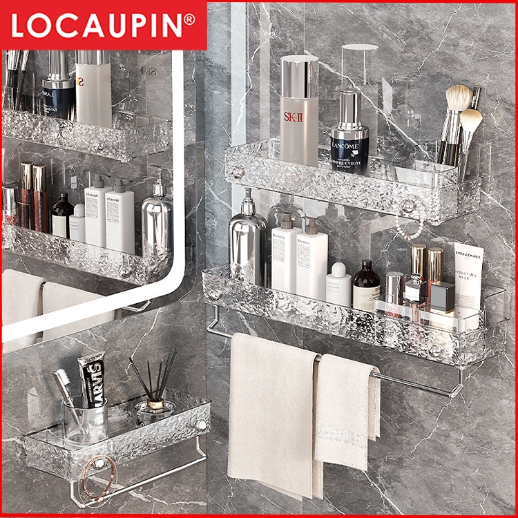 Locaupin Plastic Floating Shelves Wall Mounted Fashion Wall Storage ...