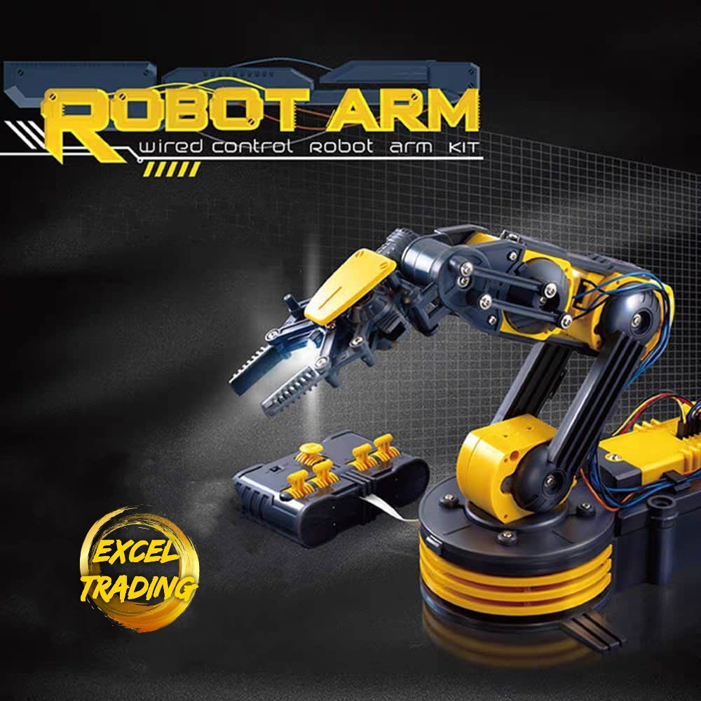 DIY Robotic Arm Wired Control Toys STEM Science Engineering | Shopee ...