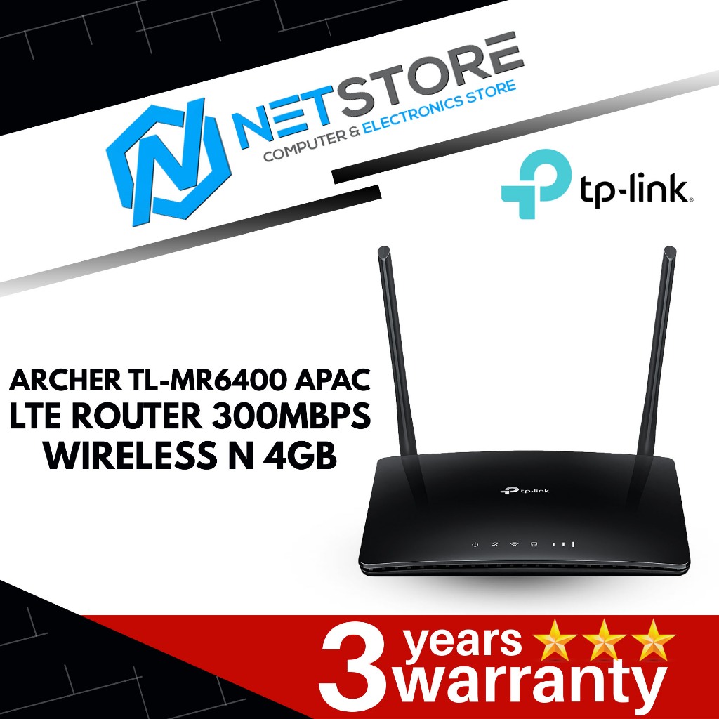 TP-LINK ARCHER TL-MR6400 APAC LTE ROUTER 300MBPS WIRELESS N 4GB ...