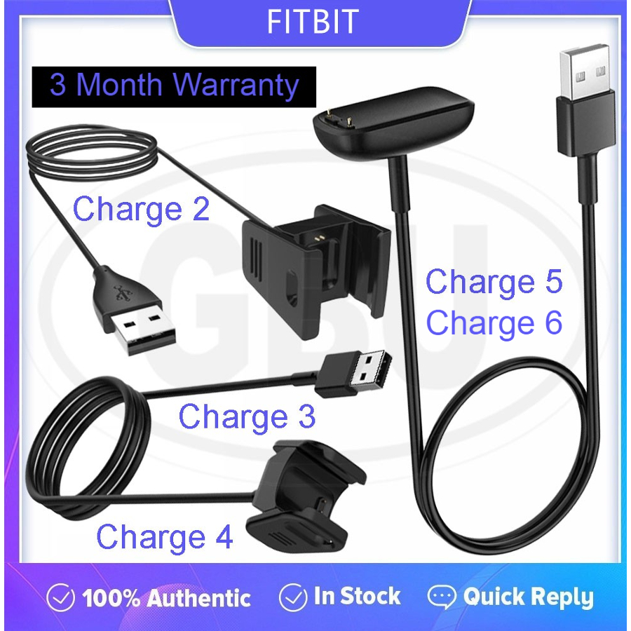 Fitbit Charge 6 / 5 / 4 / 3 / 2 / Luxe Charger USB Cable Replacement ...