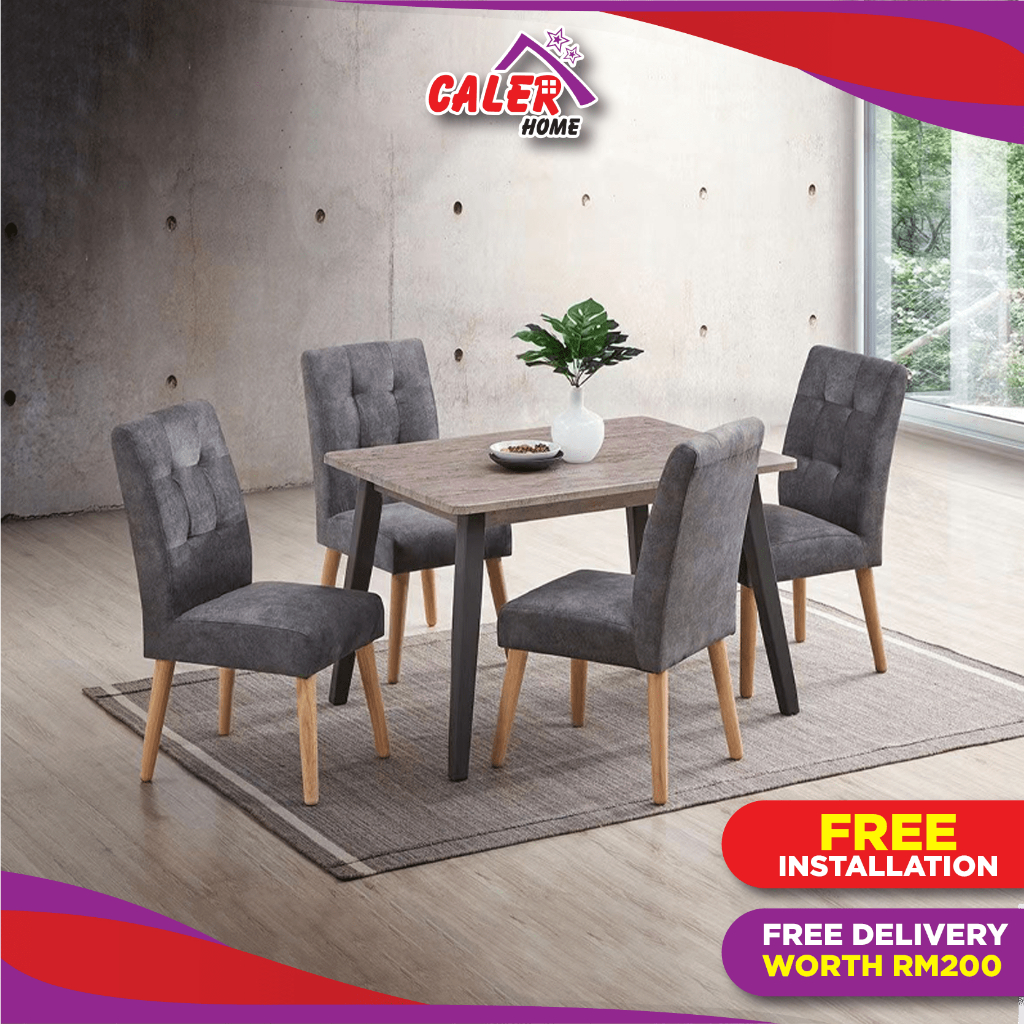 Caler Home ISTA 1 + 4 Dining Set [Free Installation] | Shopee Malaysia