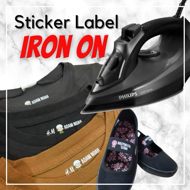 Sticker Label Nama Baju Iron On Transparent / Pelekat Baju / Kasut ...