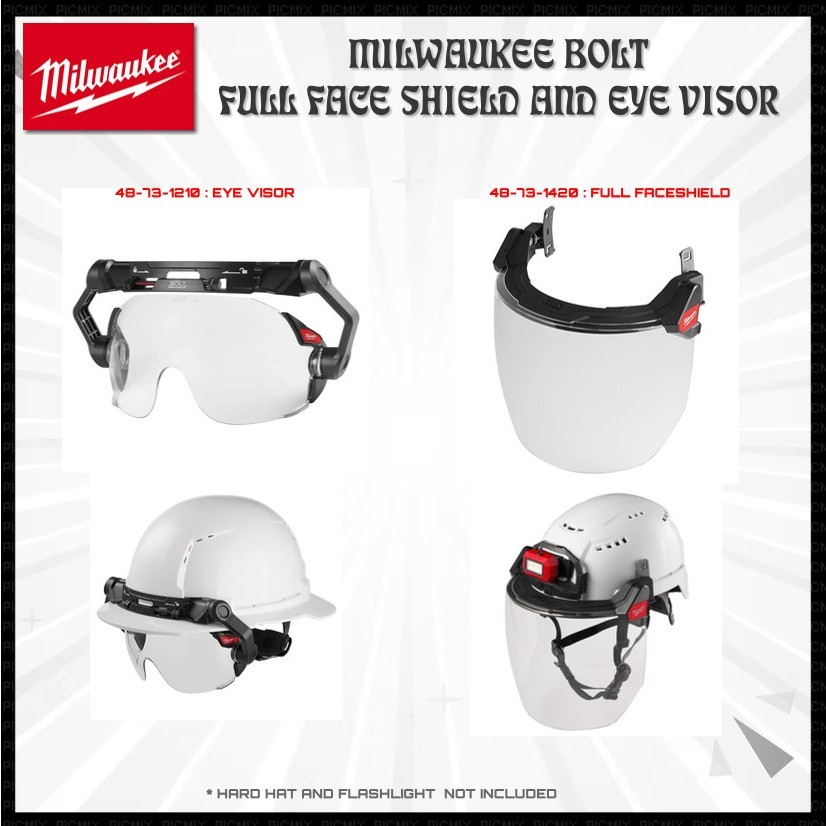 MILWAUKEE BOLT Eye Visor and Full Face Shield (Ready Stock!!) | Shopee Malaysia