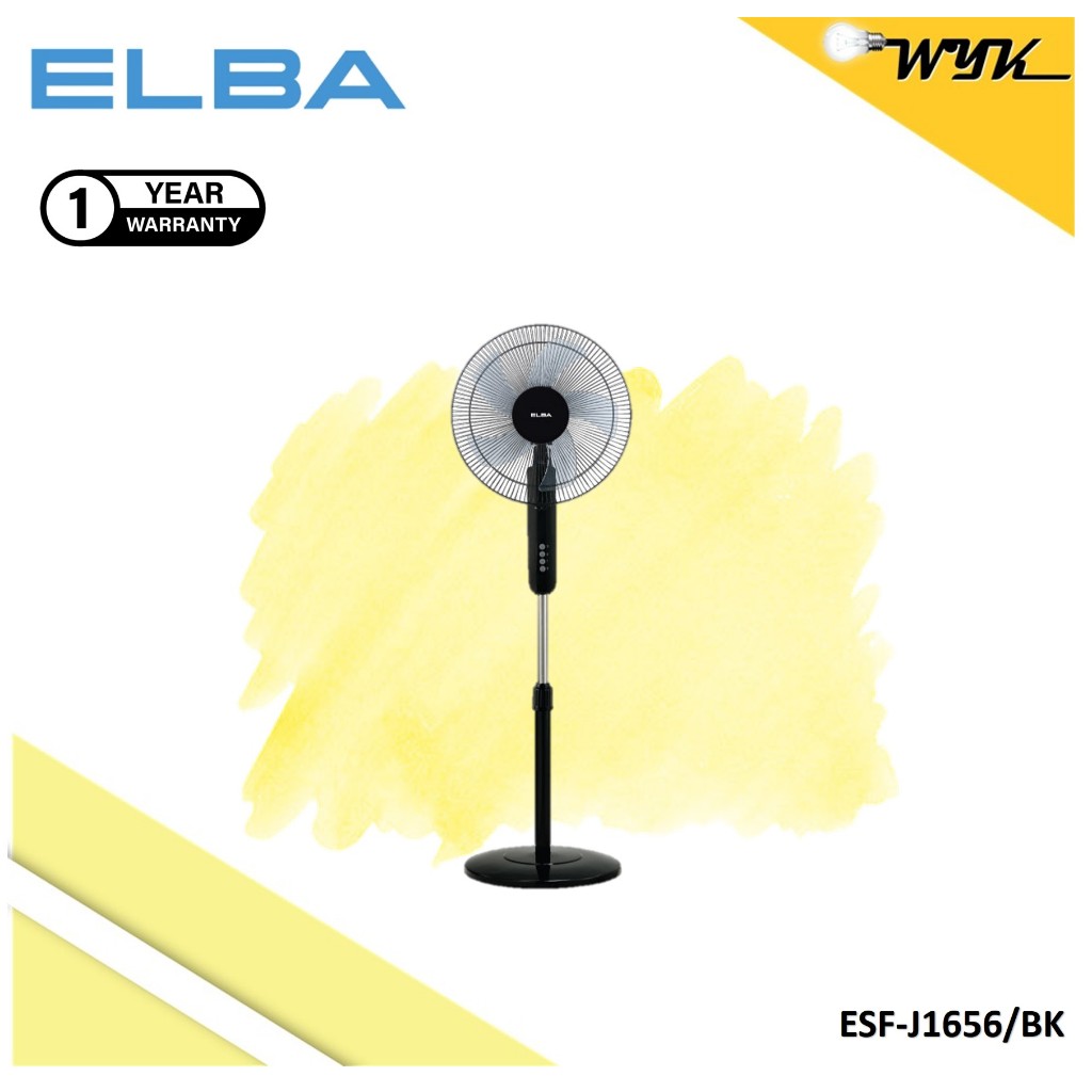 ELBA 16" STAND FAN ESF-J1656 (BLACK) | Shopee Malaysia