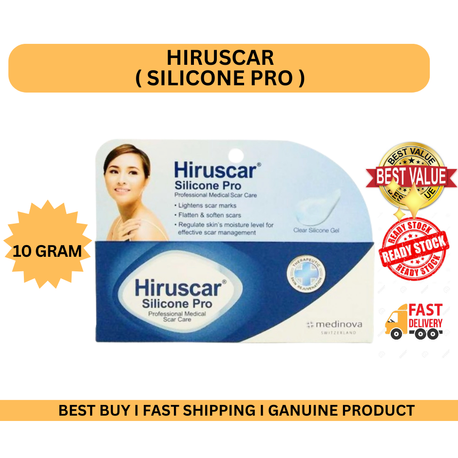 Hiruscar Silicone Pro Scar Gel 10g | Scar Care for Scars and Keloids ...