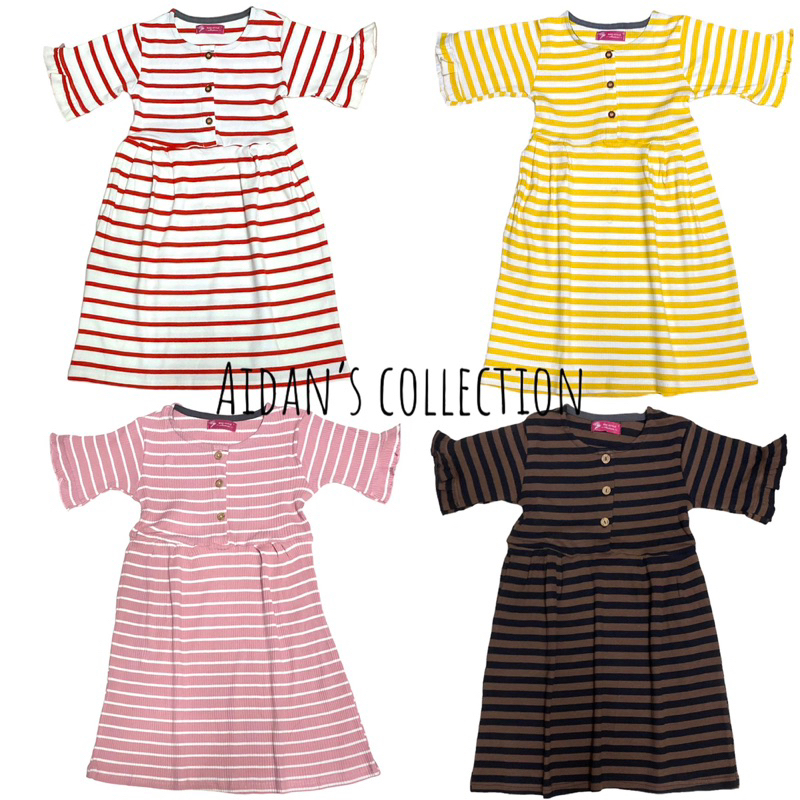 Dress Kids Girl Cotton Pleated / Gaun Labuh Budak Perempuan / Set jalan ...