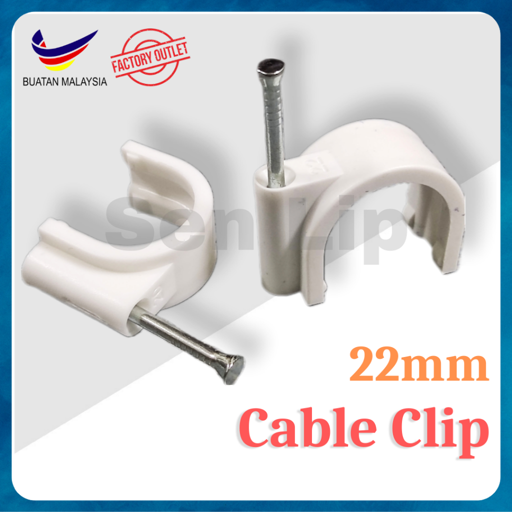 [Wholesale] 22mm Cable Clip / PVC Pipe Wall Clip / Wire Clip / U Shape ...