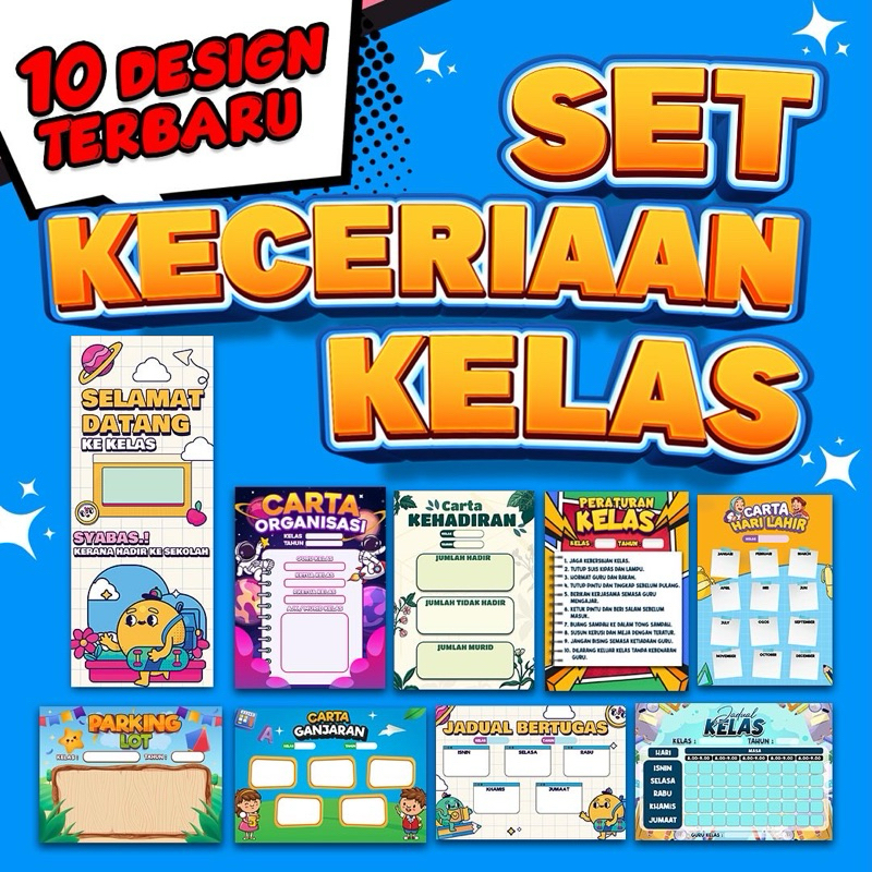 SET KECERIAAN KELAS / HIASAN KELAS PEMBELAJARAN ABAD KE-21 (TEBAL ...