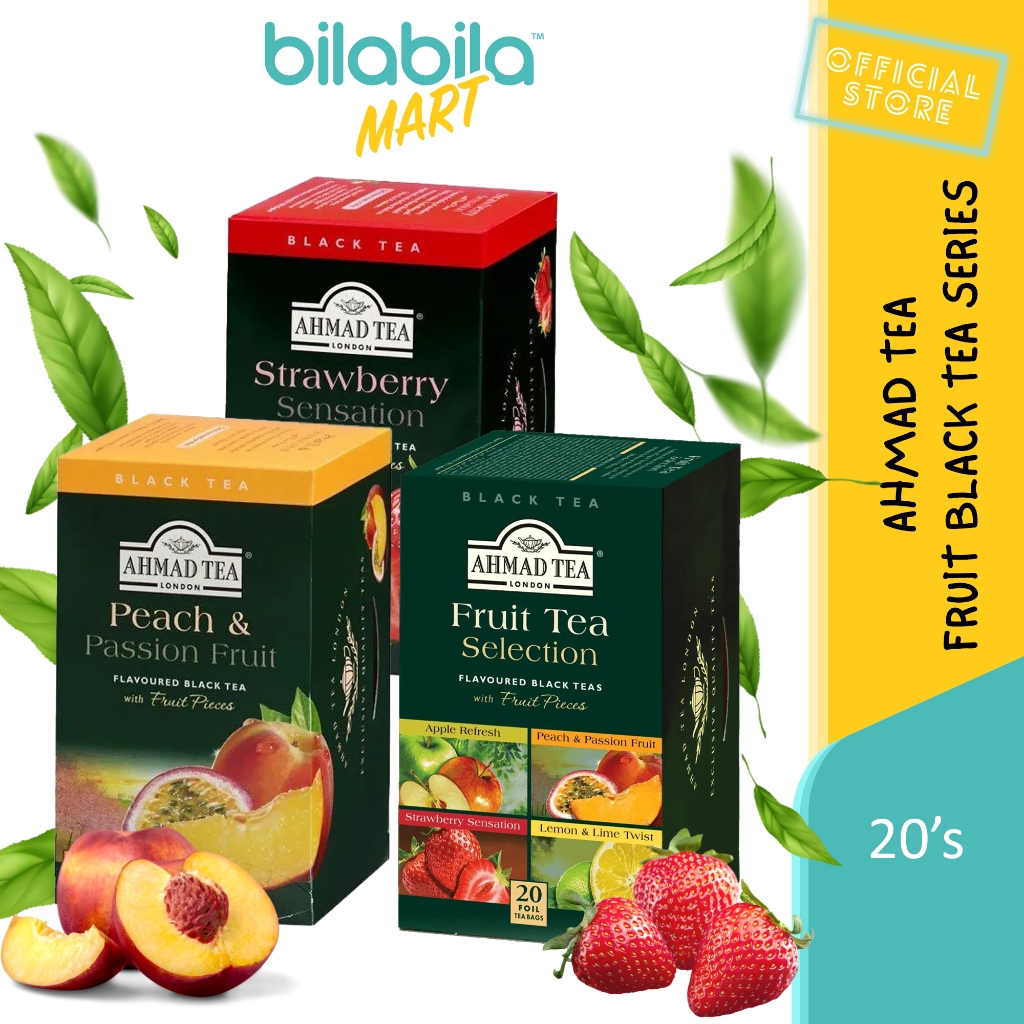 AHMAD Tea (Peach & Passion Fruit, Strawberry Sensation, Fruit Tea ...