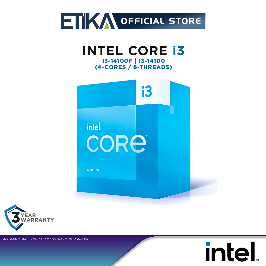 Intel Core i3-14100F | i3-14100 | 4-Core LGA1700 Socket 14th Gen CPU ...