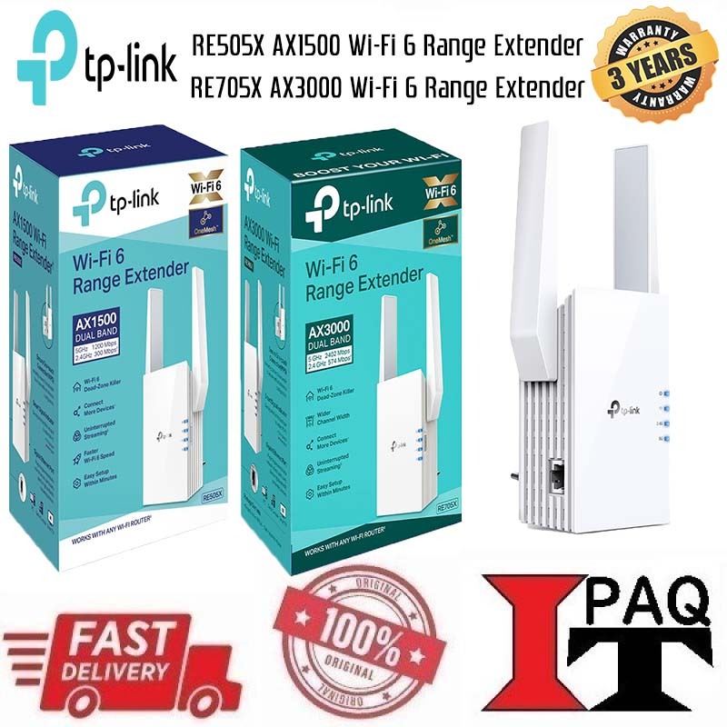TP-LINK RE505X AX1500 | RE705X AX3000 WiFi 6 Range Extender / Repeater ...