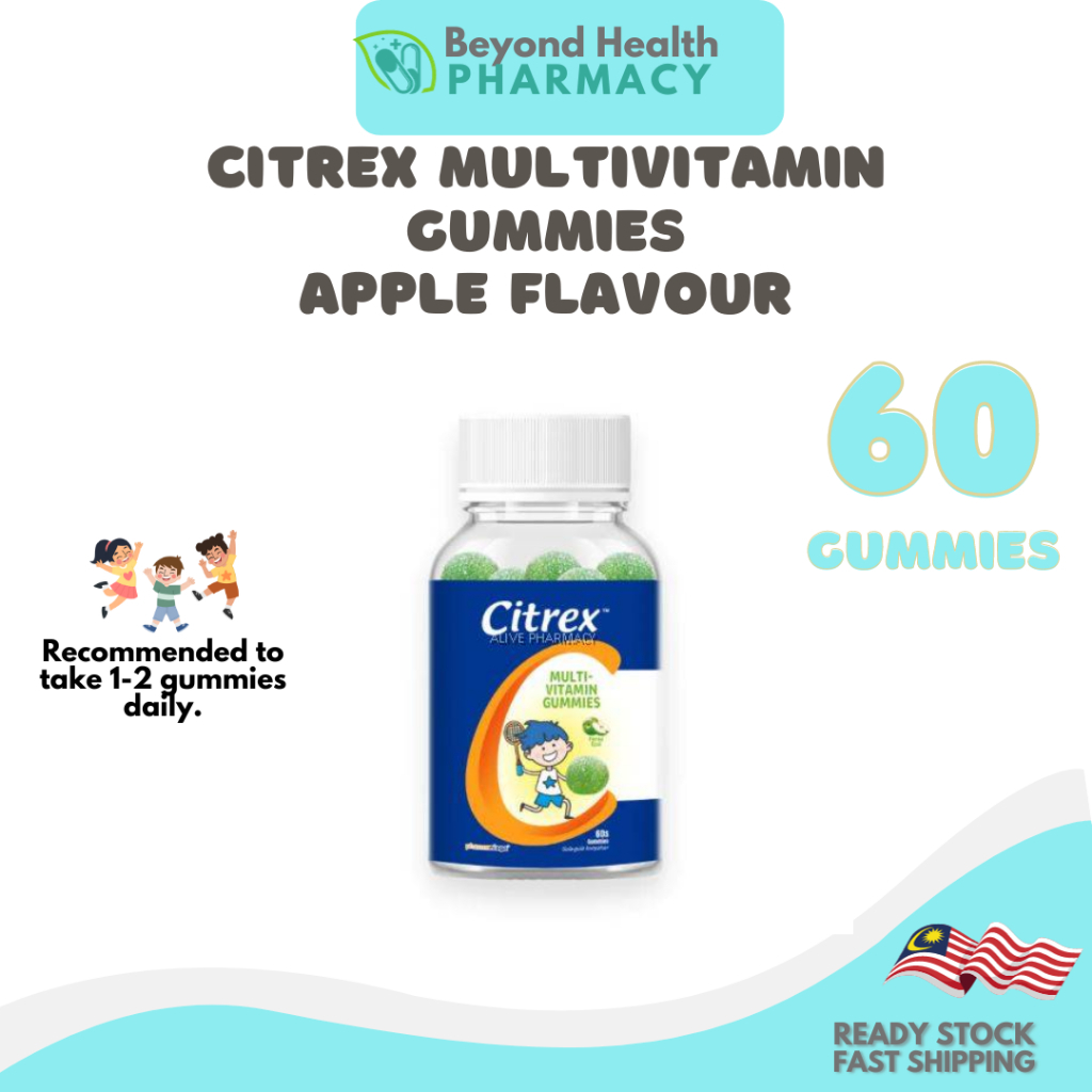 CITREX MULTIVITAMIN GUMMIES APPLE FLAVOUR 60'S | Shopee Malaysia