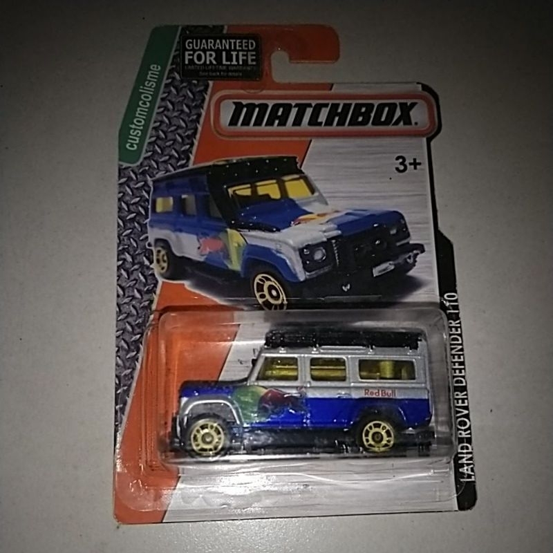 READY STOCK! MATCHBOX LAND ROVER DEFENDER 110 CUSTOM RED BULL DECAL ...