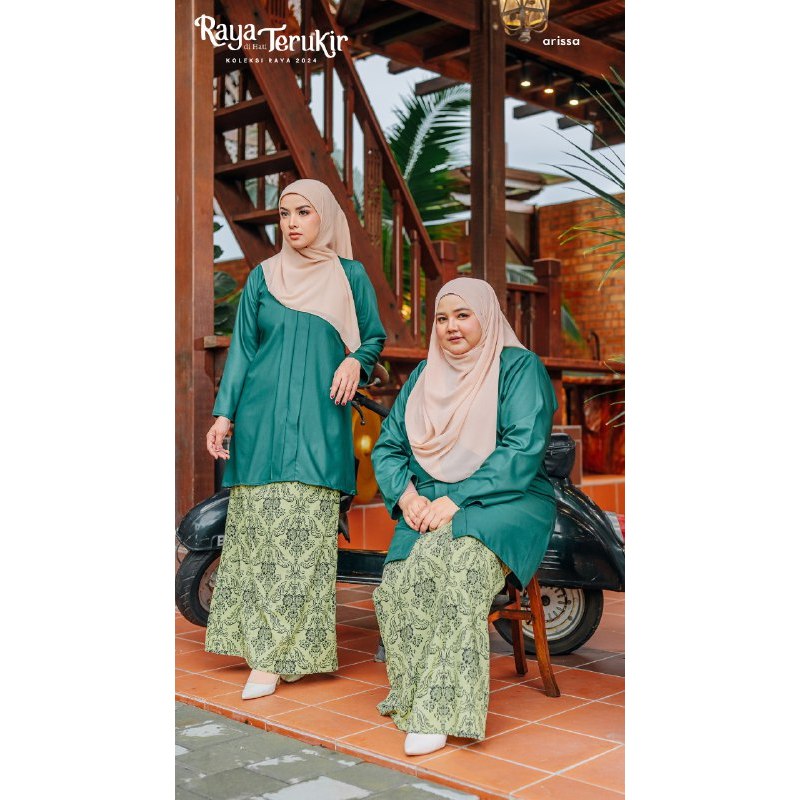 Baju Kurung Kebarung Emerald Green Saiz S - 5XL Batik Loose ( Plus Size ) Ready Stock Raya Sale ...