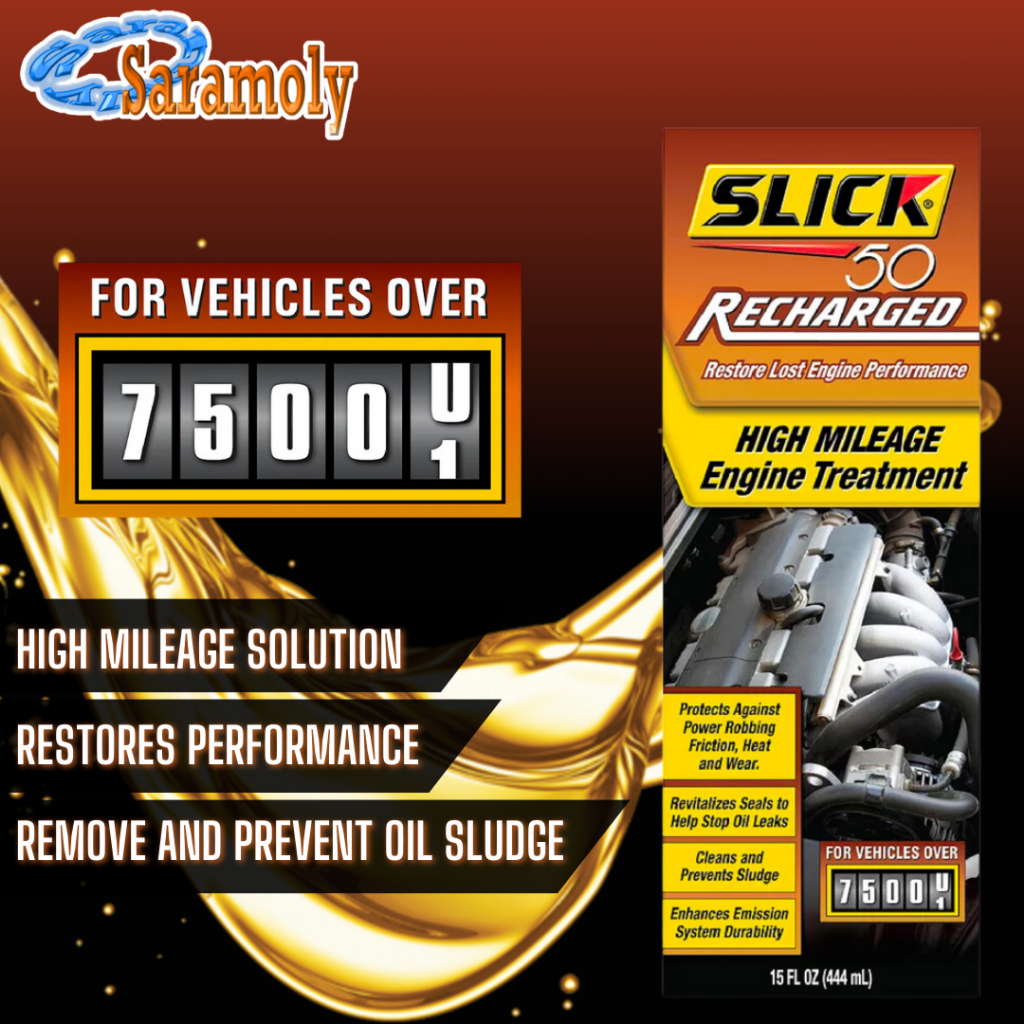 SLICK 50 RECHARGED HIGH MILEAGE ENGINE TREATMENT By SARAMOLY | Shopee ...