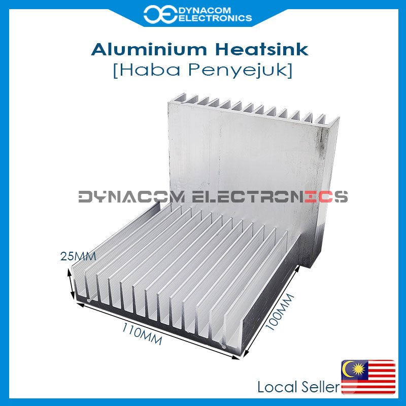 Aluminium Heatsink Radiation Cooling Fin 110X100X25MM Heat Sink[Haba ...