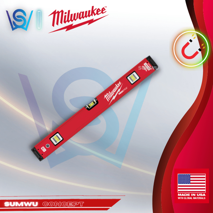 MILWAUKEE 24″ REDSTICK™ MAGNETIC COMPACT BOX LEVEL 600MM / WATER LEVEL ...