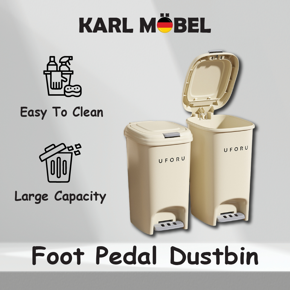 Dustbin Kitchen Large Capacity Trash Bin Household With Lid Foot ...