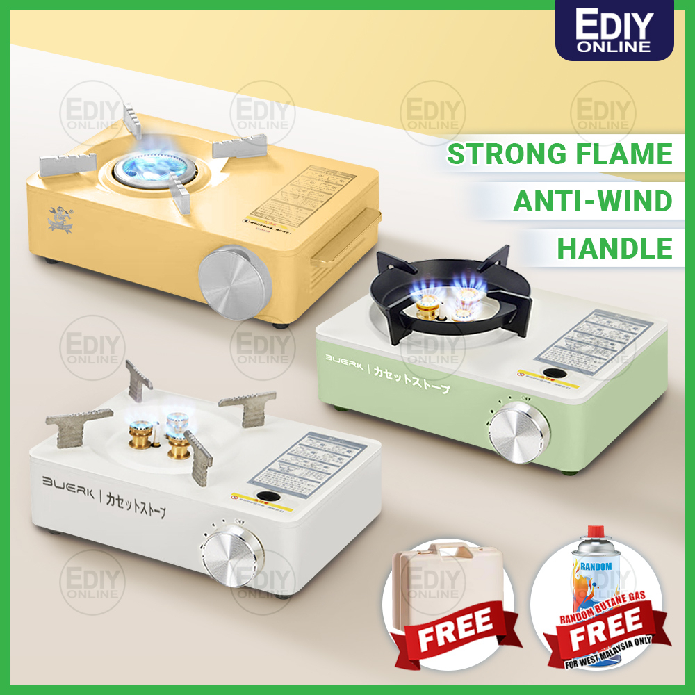 【FREE BUTANE GAS 】 MINI PORTABLE GAS STOVE COOKER PICNIC CAMPING ...
