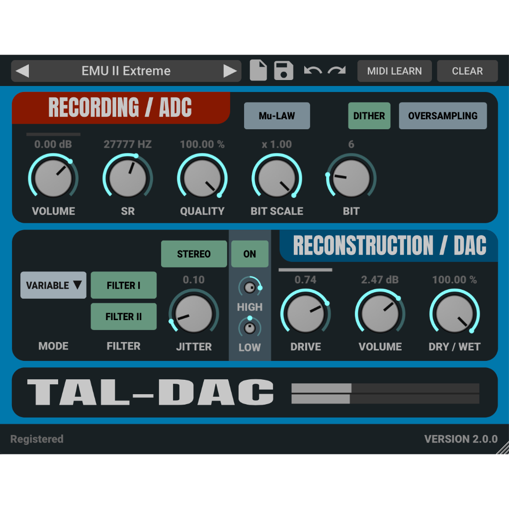 TAL-DAC v2.0.3 VSTi, VST3i, AAX, CLAP x64 | Togu Audio Line (Win ...