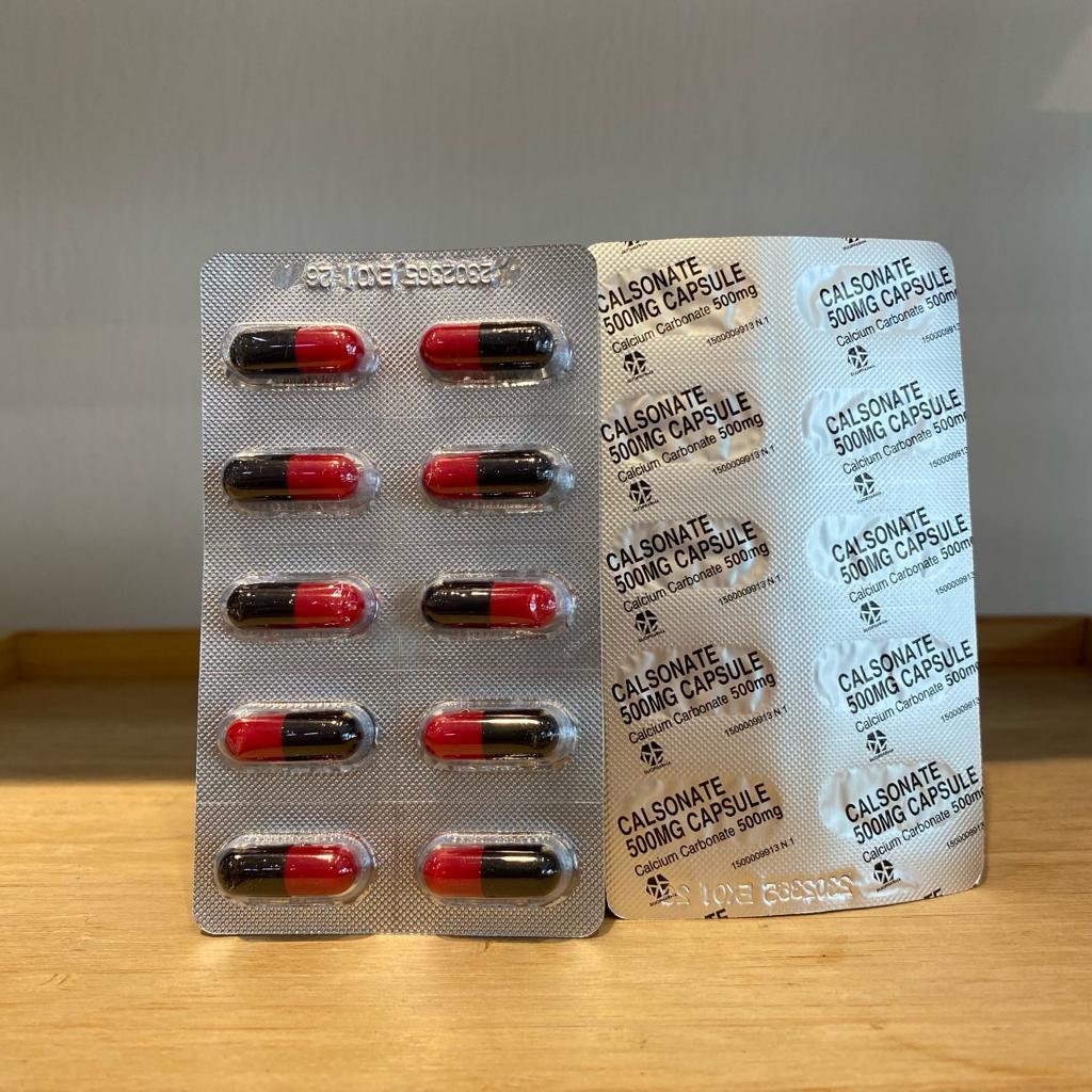 10s (strip) Calsonate Calcium Carbonate 500mg (CCM / Duopharma ...