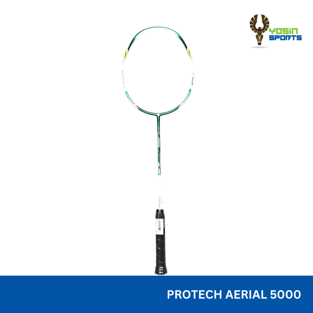 Protech Aerial 5000 badminton racket (4UG1) + string and grip | Shopee ...