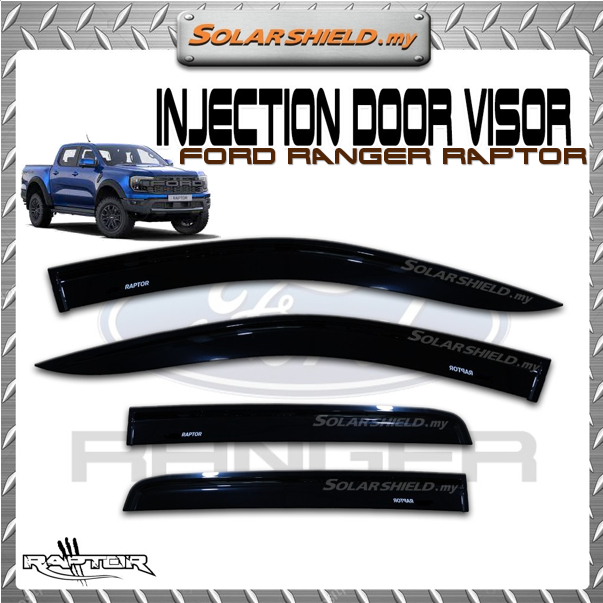 Ford Ranger & Ford Raptor T9 2022 4X4 Injection Door Visor 4" With ...