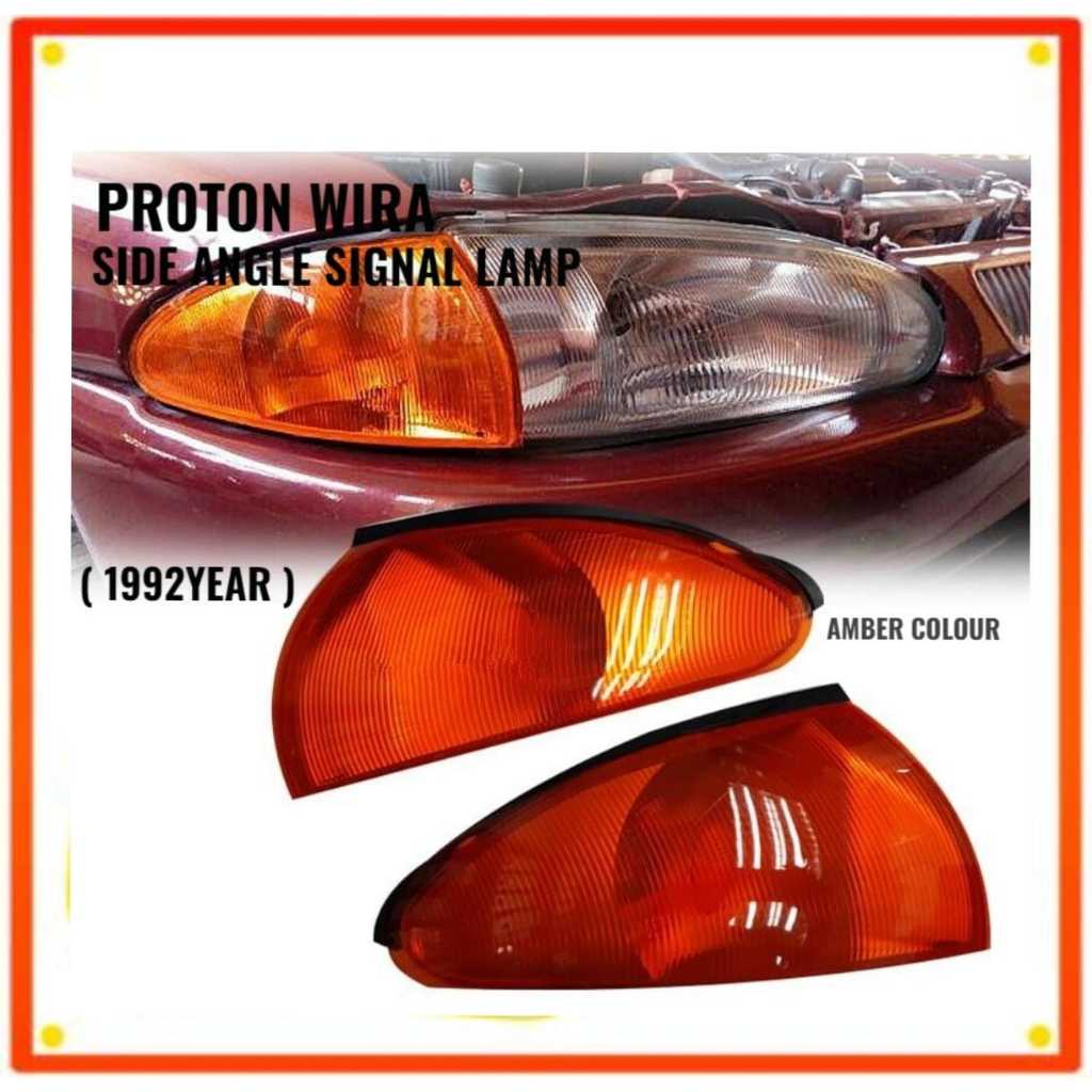 PROTON WIRA 1992 YEAR ORANGE AMBER LENS SIDE ANGLE SIGNAL TURN LAMP ...