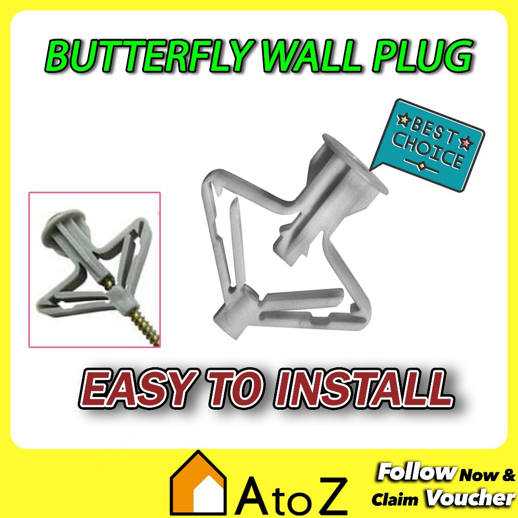 Good Quality Partition Wall Plug Butterfly Wall Plug Plaster Celling ...