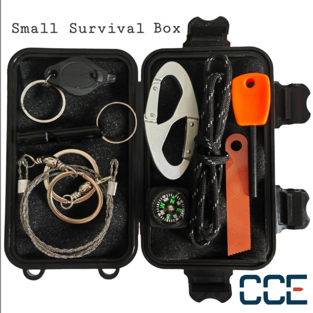 8 in 1 Functional SOS Emergency Outdoor Survival Box Case 4mm Paracord ...