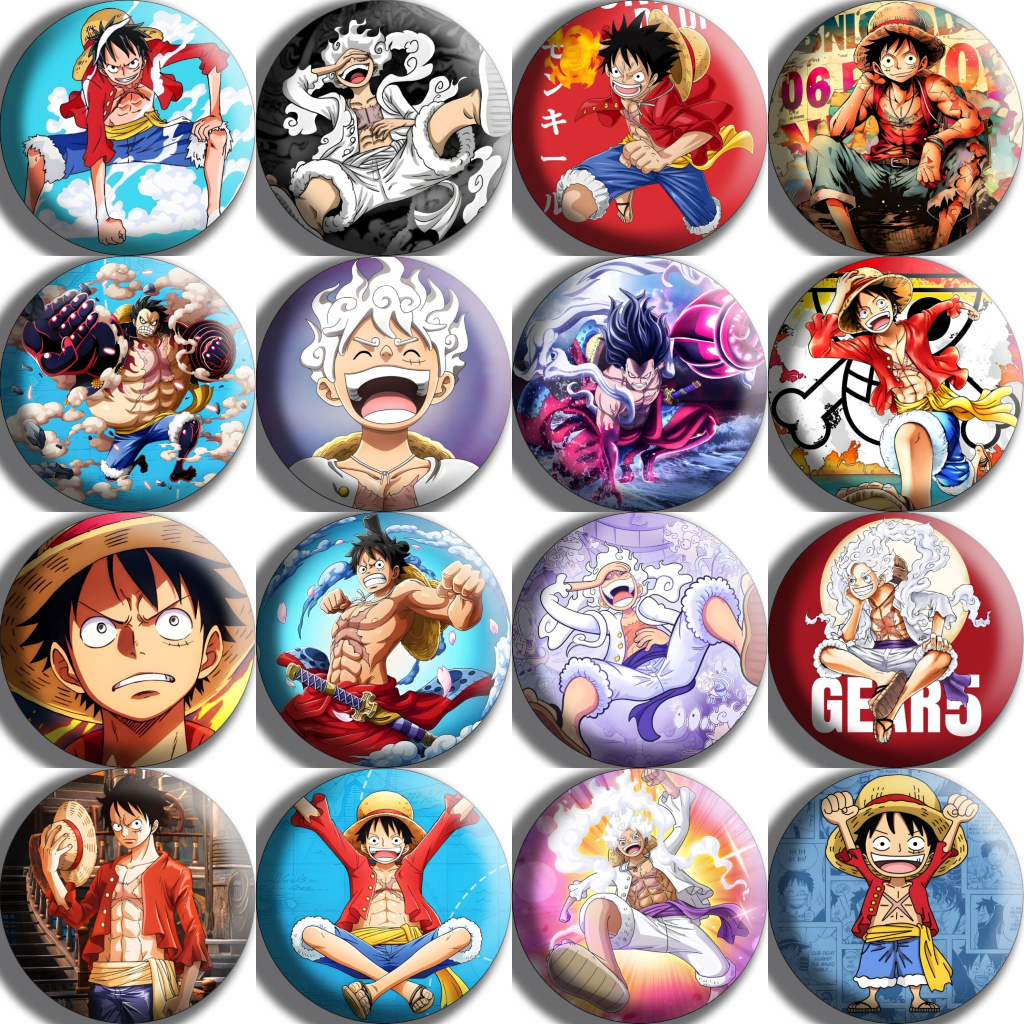 One Piece Monkey D. Luffy Badge Button Size 44 mm | Shopee Malaysia