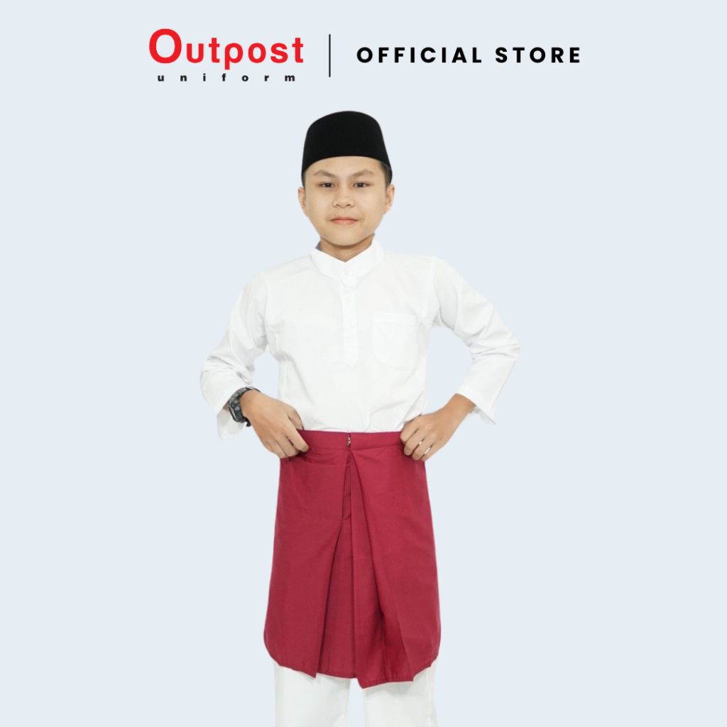 Outpost Sampin Maroon/Hijau Baju Melayu Sekolah | Baju Sekolah | School ...