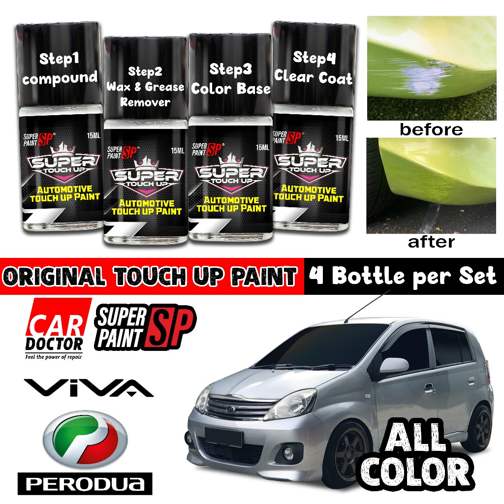 Perodua Viva 🚗 Original Touch Up Paint Combo Set for DIY Scratch ...