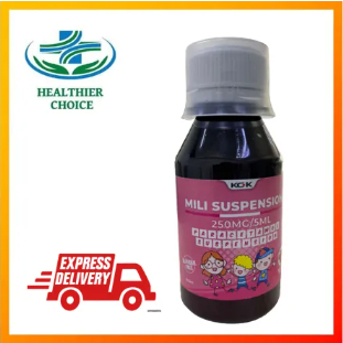 KCK Mili Paracetamol Suspension 250mg/5ml Rasberry Flavour Alcohol free ...