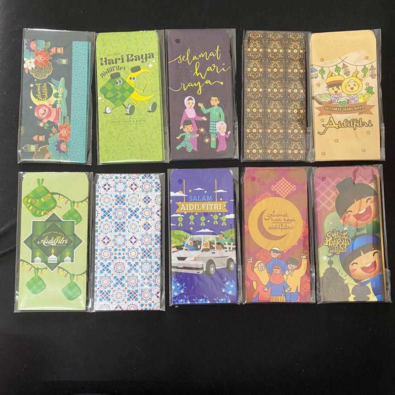 Hari Raya Green Packet Sampul Duit Raya 10pcs/pack | Shopee Malaysia