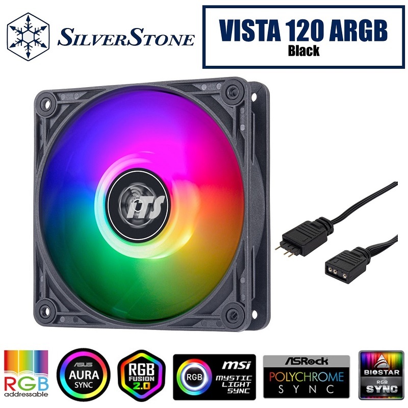 Silverstone VISTA 120 ARGB Performance Enchaced 120MM PWM ARGB Fan (1pk / 3pk) | Shopee Malaysia